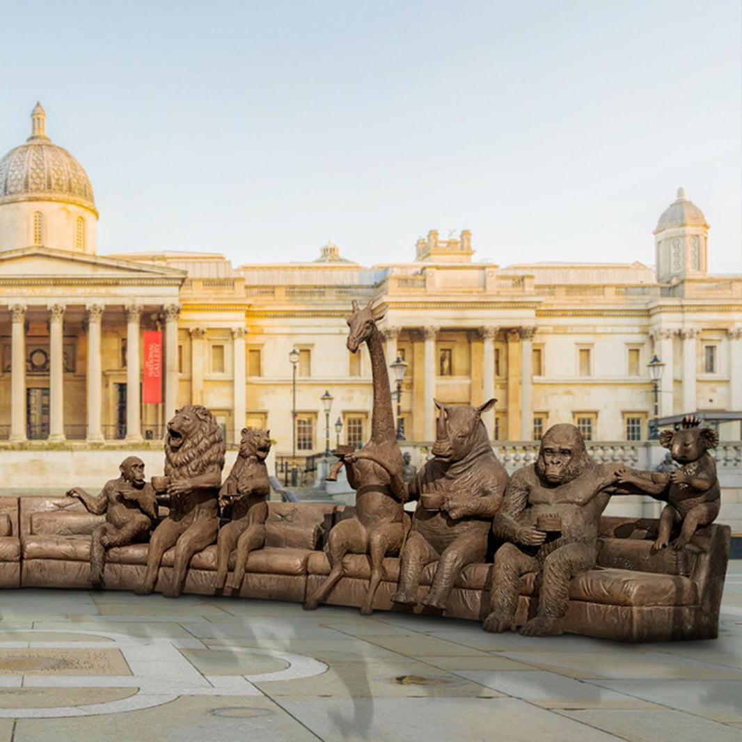 The Wild Couch Party Bronze Sculpture Gillie And Marc the-wild-couch-party-bronze-sculpture-gillie-and-marc