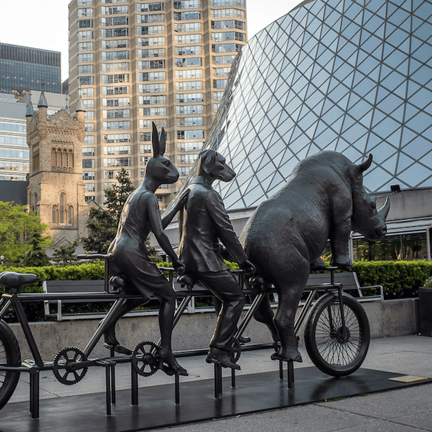 A Rhino Sculpture Has Pedalled Into Toronto - With a Spare Seat for Yo ...