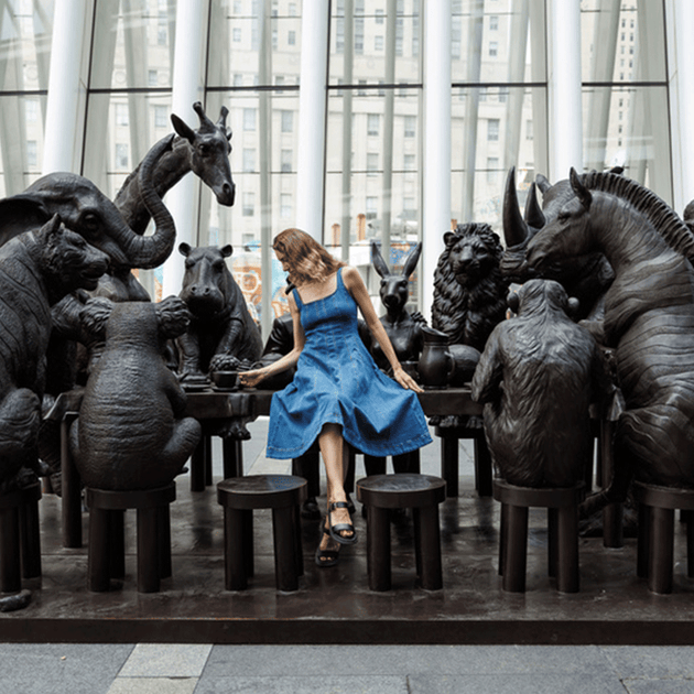 Pose with a Giant Octopus Sculpture at the Oculus in NYC – Gillie and Marc®