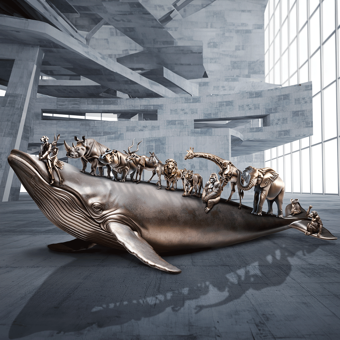 A whale of a good time (Bronze Sculpture) – Gillie and Marc®