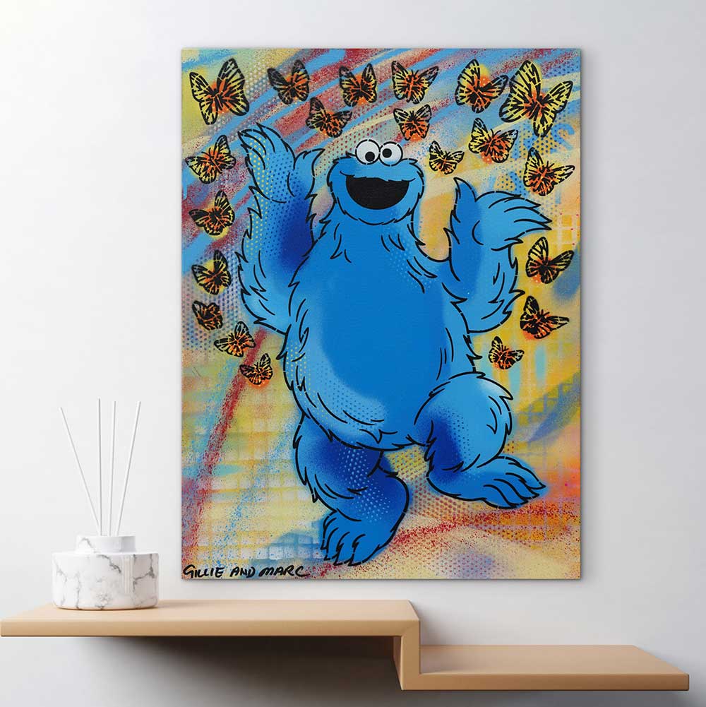 Cookie Monster Jump (Original Painting) – Gillie and Marc®