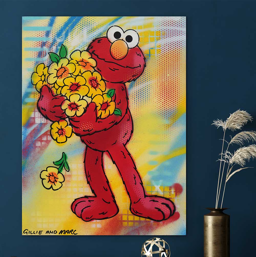 Elmo Is Happy (Original Painting) – Gillie and Marc®