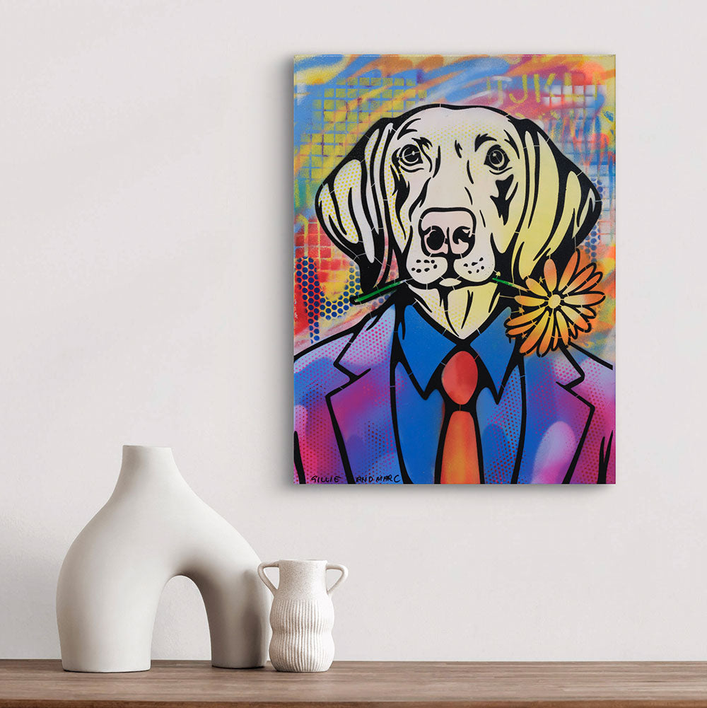 Flower Dogman (Original Painting) – Gillie and Marc®