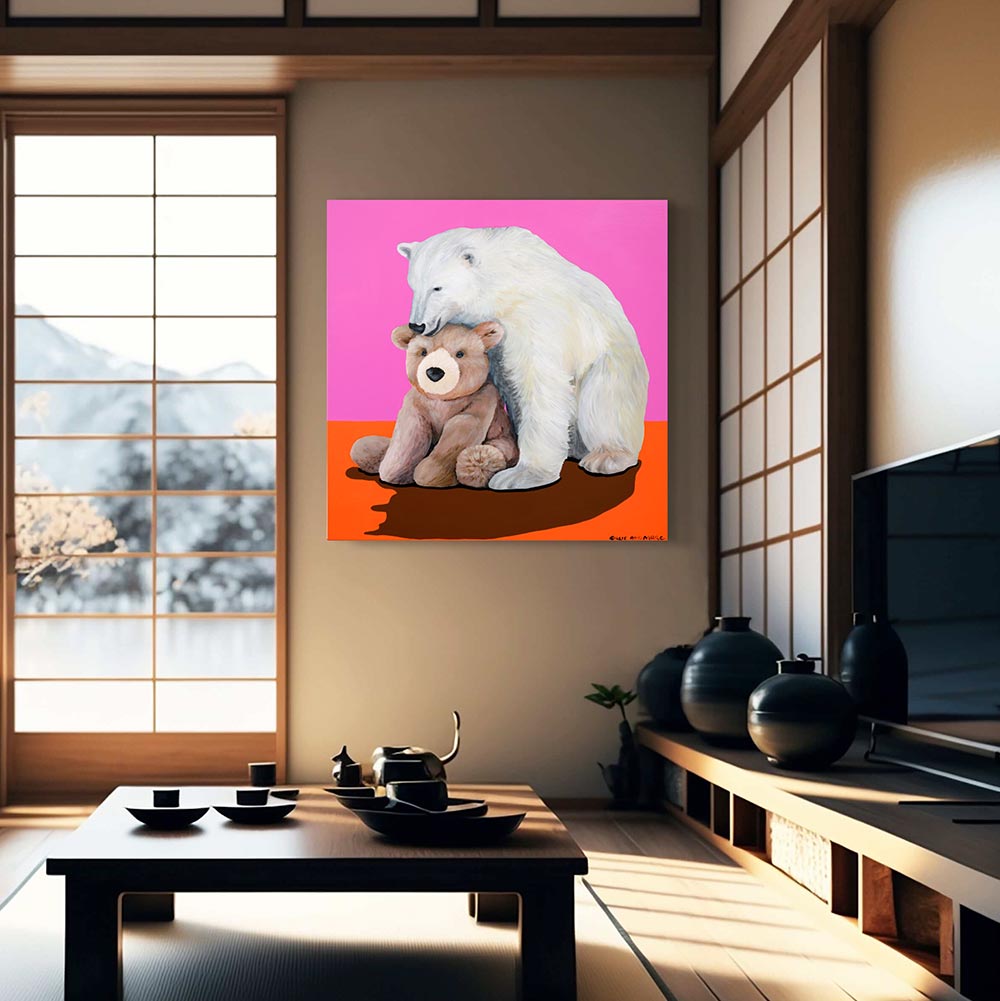Polar Bear and Teddy (Original Painting) – Gillie and Marc®