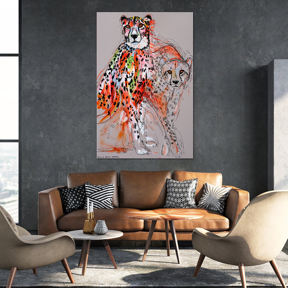 Quickstep, the Fading Cheetah (Original Painting) – Gillie and Marc®