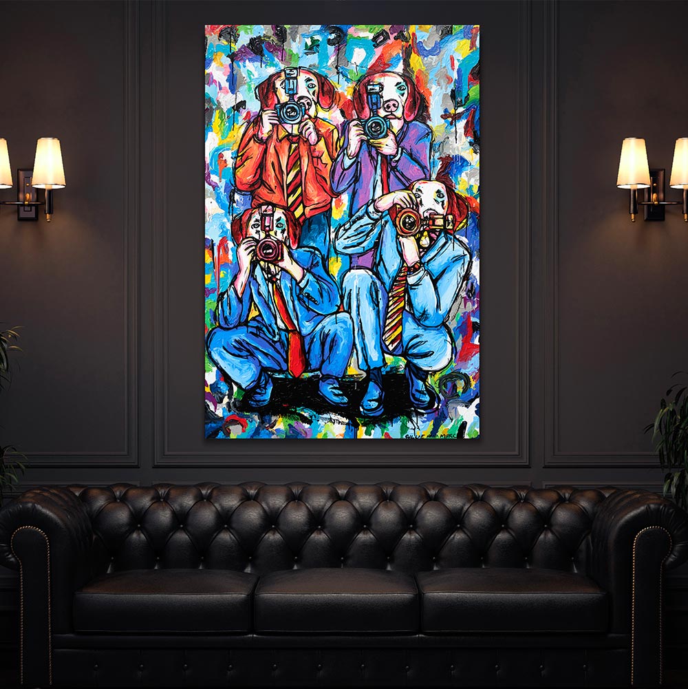 The pap dogs are here (Original Painting) – Gillie and Marc®