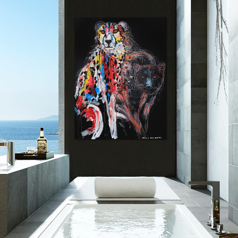 Whirlwind, the Fading Cheetah (Original Painting) – Gillie and Marc®