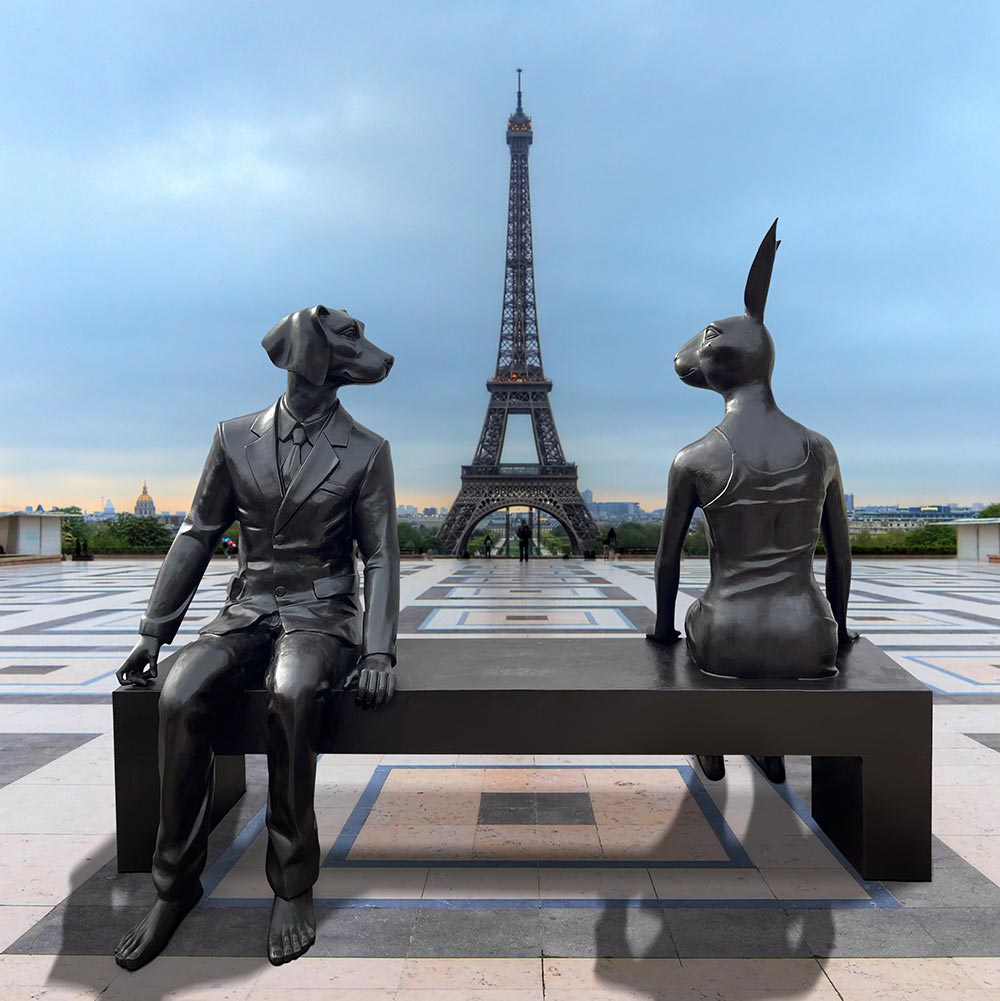 The Friends Forever Bench (Bronze Sculpture) – Gillie and Marc®