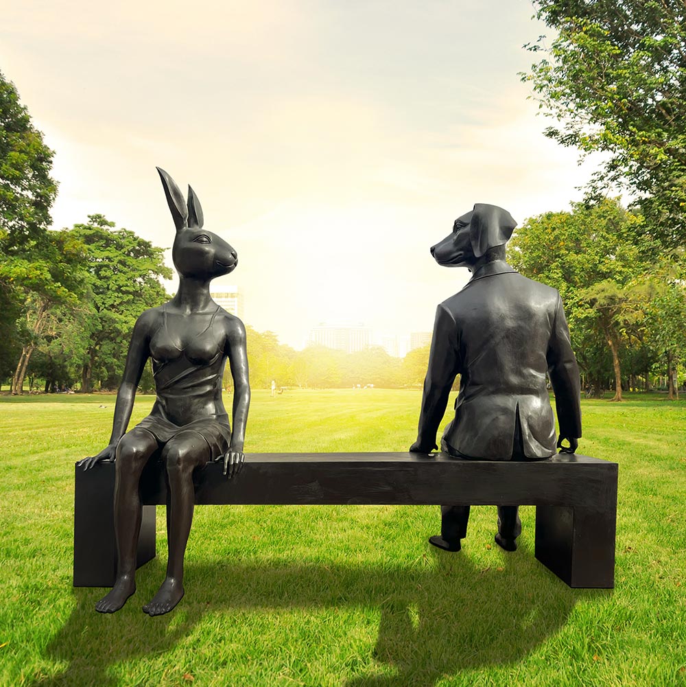 The Friends Forever Bench (Bronze Sculpture) – Gillie and Marc®