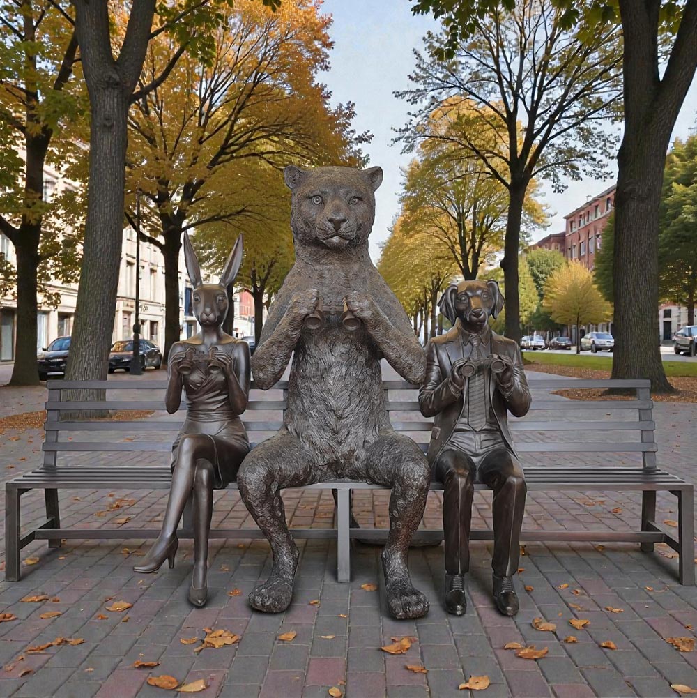 The Cheetah Bench of Friendship (Bronze Sculpture) – Gillie and Marc®