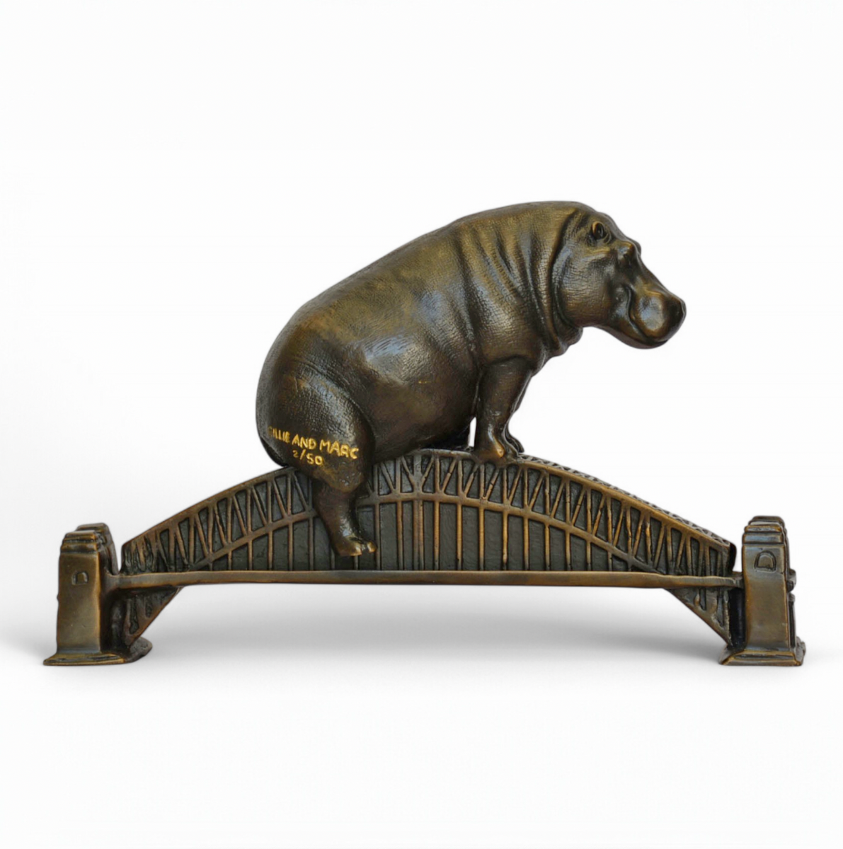 The Hippo Loved the Sydney Harbour Bridge (Bronze Sculpture, Small ...