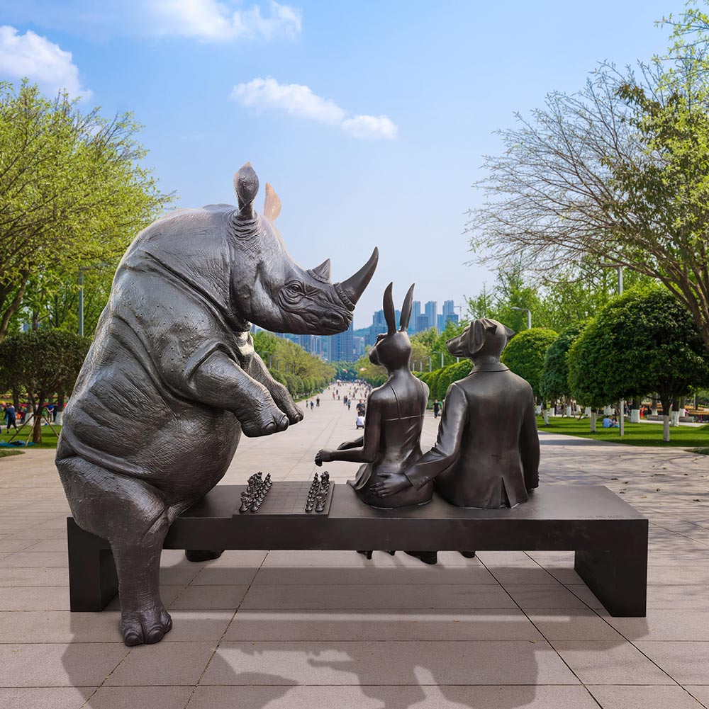 The Game bench (Bronze Sculpture) – Gillie and Marc®