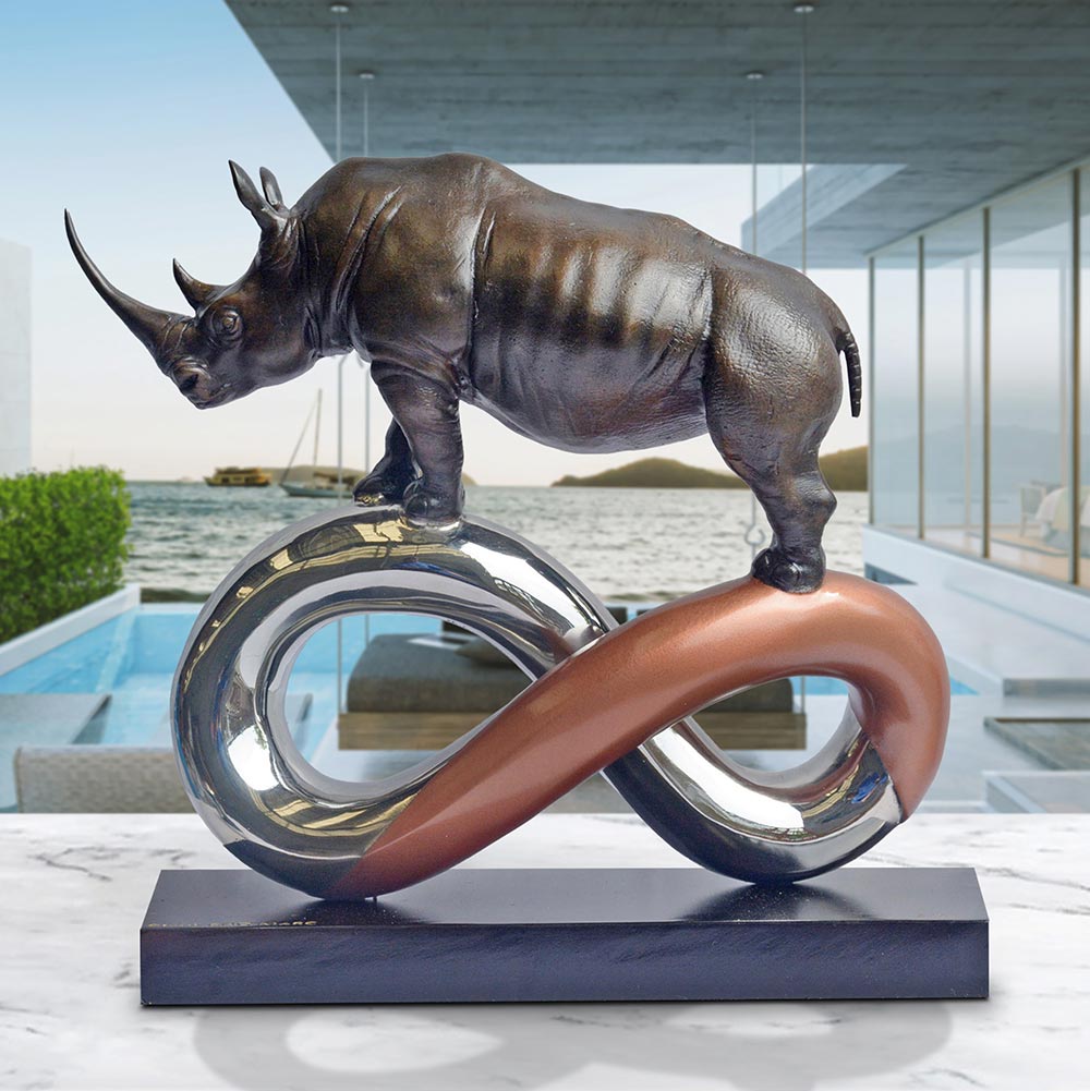Rhino to Infinity and Beyond (Bronze Sculpture) – Gillie and Marc®