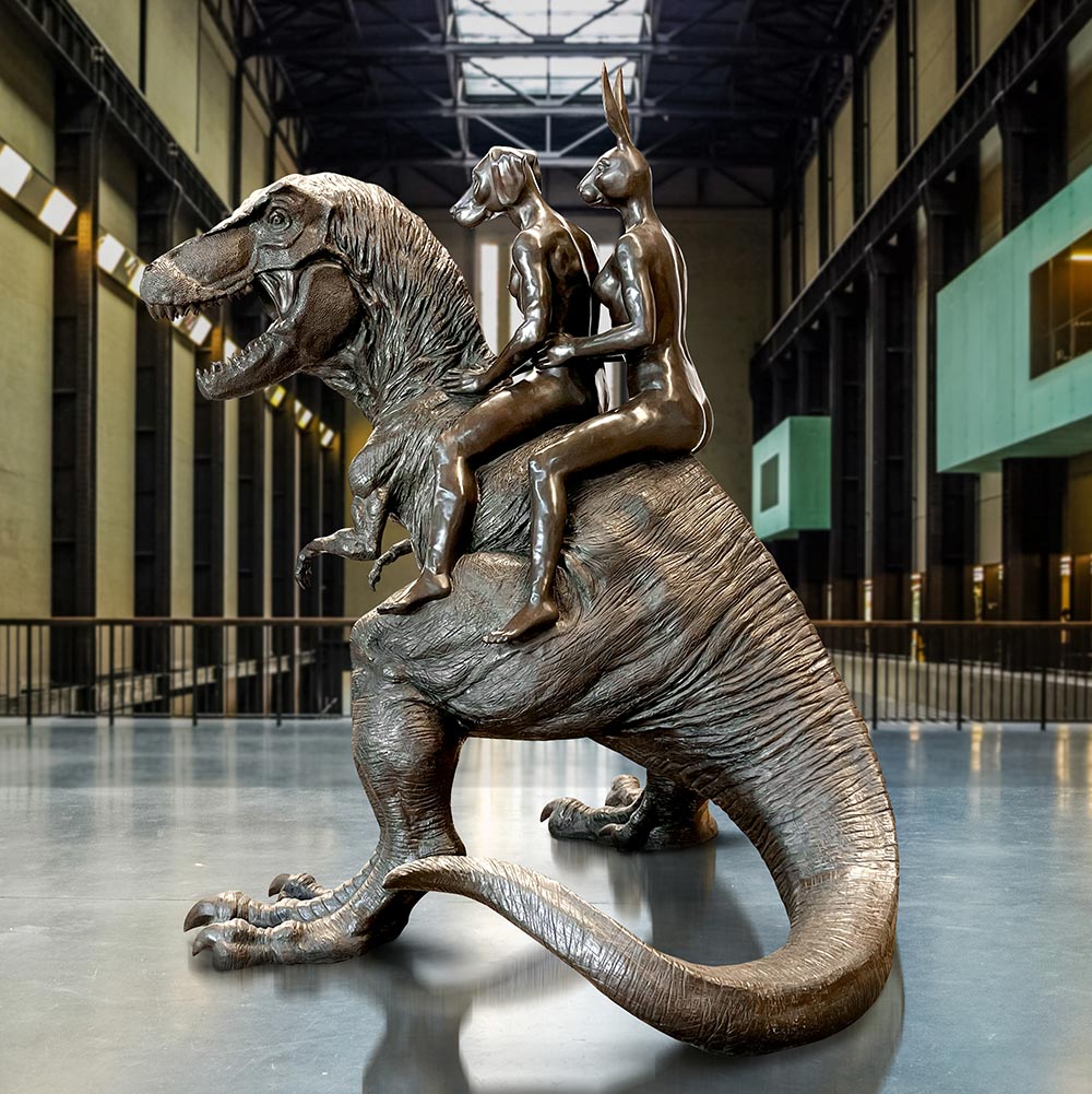 The Huge T-Rex Riders (Bronze Sculpture) – Gillie and Marc®