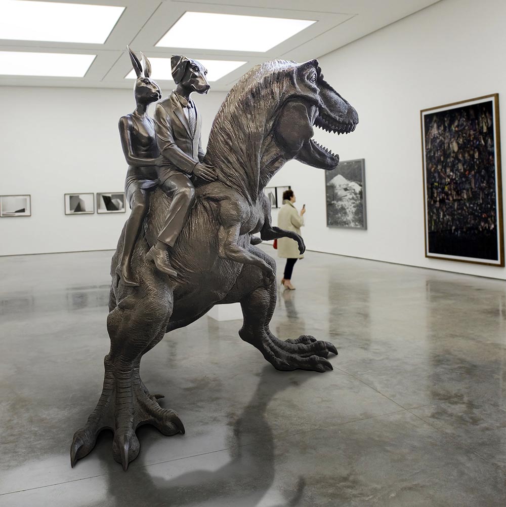 T-Rex Riders on an Adventure (Bronze Sculpture) – Gillie and Marc®