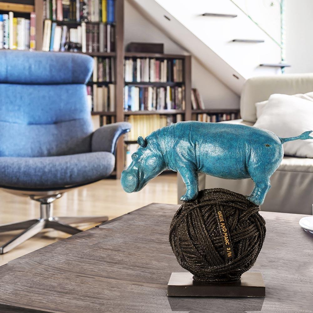 He loved balancing on the circus ball (Bronze Sculpture) – Gillie and Marc®