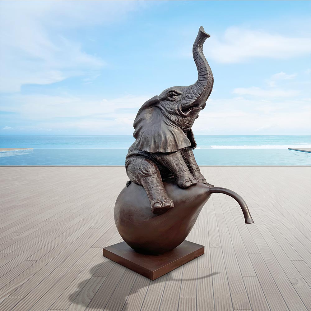 The Elephant and the Pear (Bronze Sculpture, Mid-Size) – Gillie and Marc®