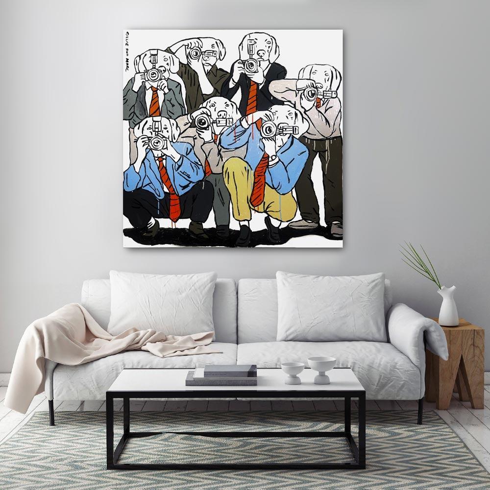 The paparazzi dogs standing (Original Painting) – Gillie and Marc®