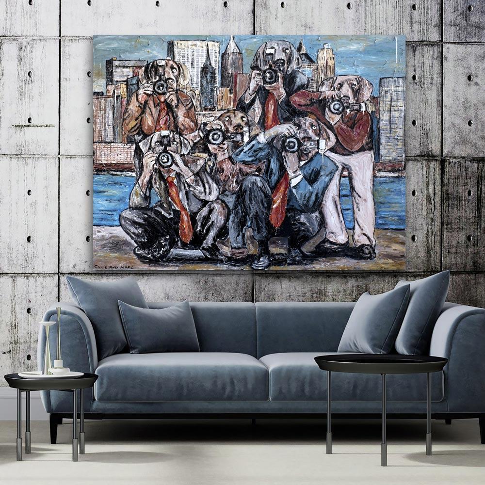 The Paparazzi in N.Y.C (Original Painting) – Gillie and Marc®