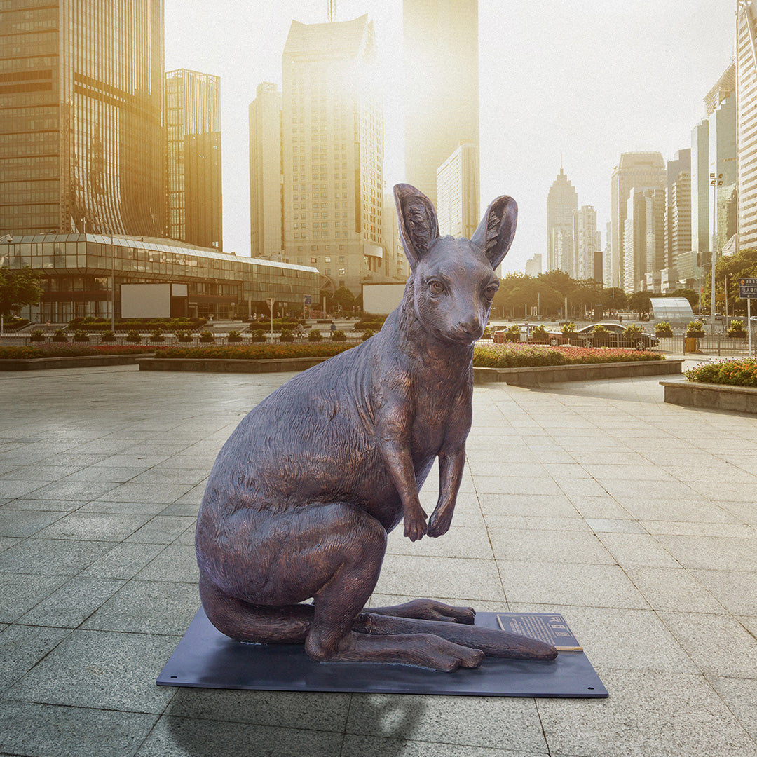 Wild Baby Rock Wallaby (Bronze Sculpture) – Gillie and Marc®